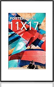 11x17 Poster Frame,17x11 Black Thin Aluminum Picture Frames with ...