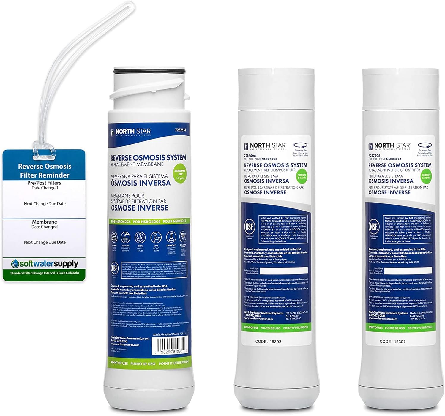 Amazon.com: Northstar Reverse Osmosis Filter Set - Contains Membrane ...