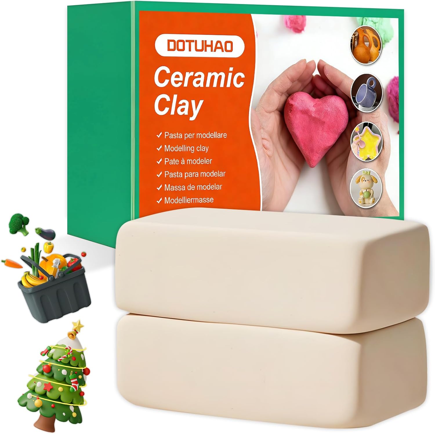 Amazon.com: DOTUHAO Pottery Clay, 4.4 LB Air Dry Clay, Clays for ...