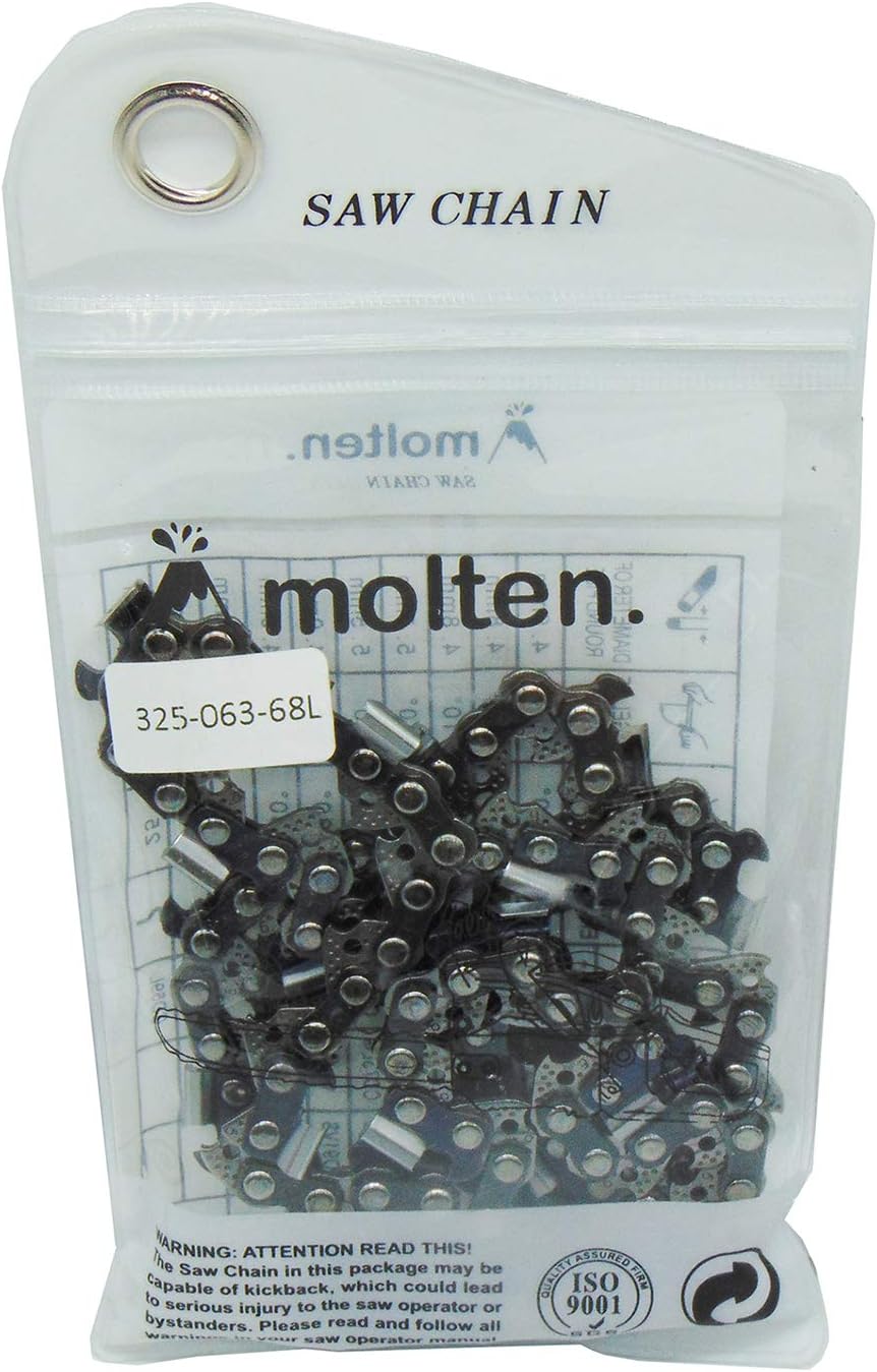 Amazon.com: Molten 18'' Chainsaw Chain .325 .063 68DL Replacement for ...