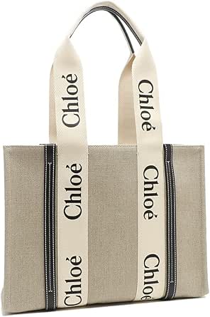 Amazon | [クロエ] トートバッグ ウッディ ミディアム ベージュ ネイビー レディース CHC22AS383I26 91J A4対応 ...