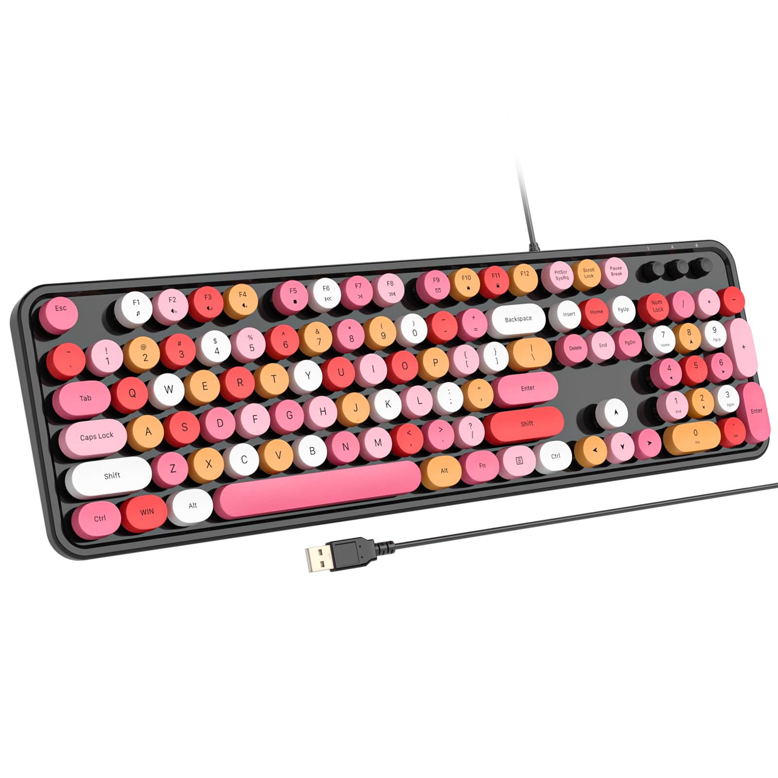 Amazon.com: Atelus USB Wired Computer Keyboard - Retro Typewriter ...
