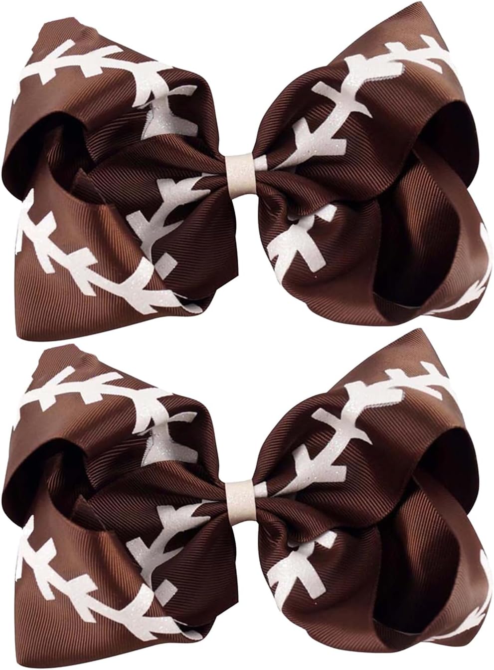 Amazon.com : 2Pcs Glitter Football Hair Bow Clips Soccer Hair Bow Clips ...