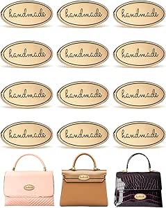 Amazon.com: Megitzuu 12PCS Handmade Tags, Alloy Handmade Labels with ...