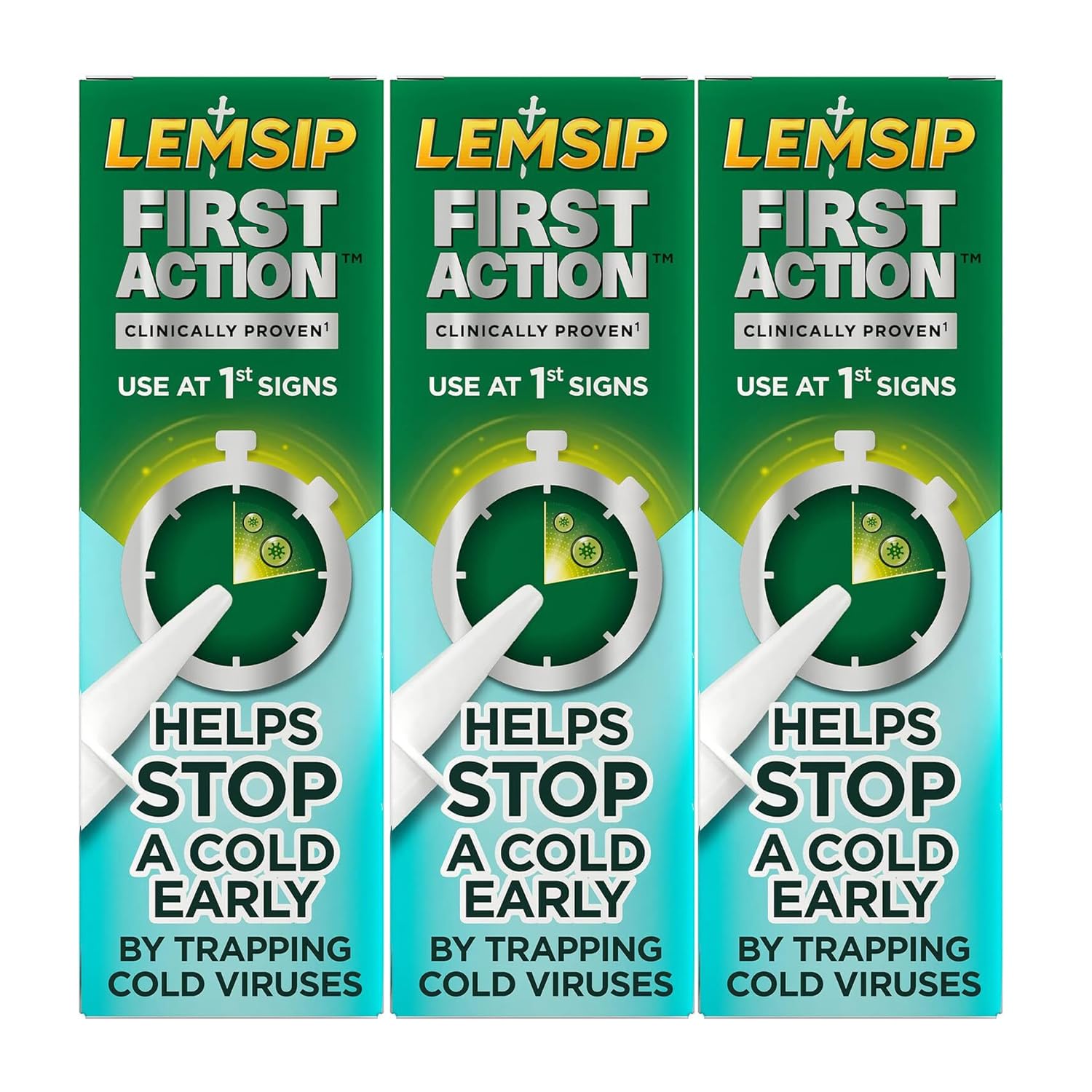 Buy First Action Nasal Spray Triple Pack, 3 x 20ml - Clinically Proven ...