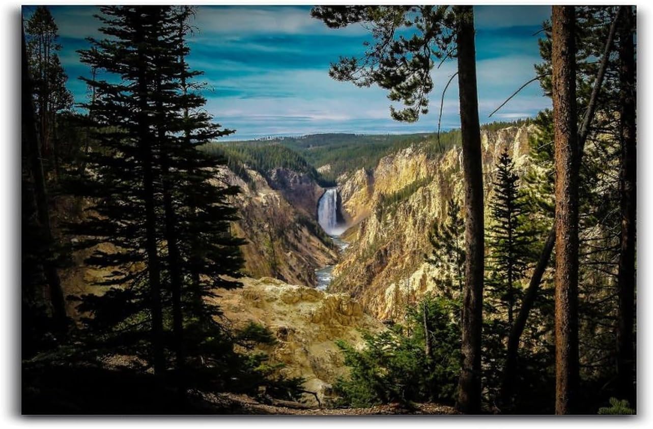 Amazon.com: Yellowstone Falls Grand Canyon Of The Yellowstone Poster ...