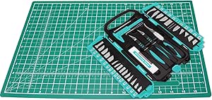 Amazon.com: MANUFORE 34pcs Blue Large Exacto Knife Set and A3 Cutting ...