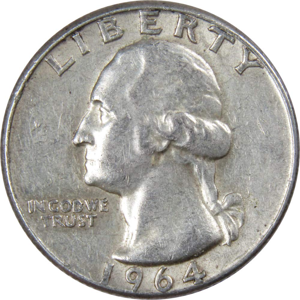 1964 Washington Quarter Circulated Silver 25c Coin Collectible at ...