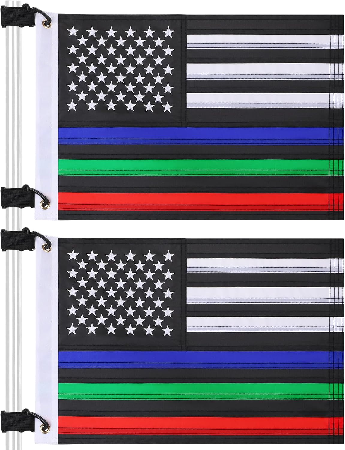Amazon.com: TOBWOLF 2PCS US Police Cop Flags, 4th of July Patriotic ...