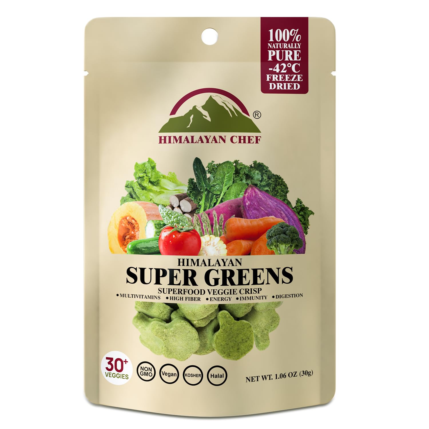 Amazon.com: Himalayan Chef Superfood Veggie Crisp 30g each Freeze-Dried ...