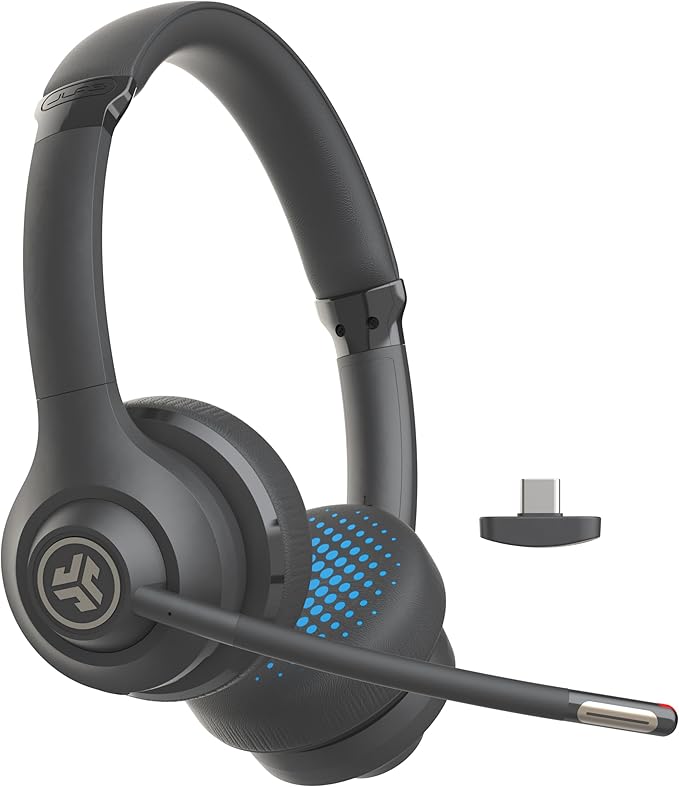 JLab Go Work 2nd Gen Wireless Headsets with Microphone - 55+H Computer ...