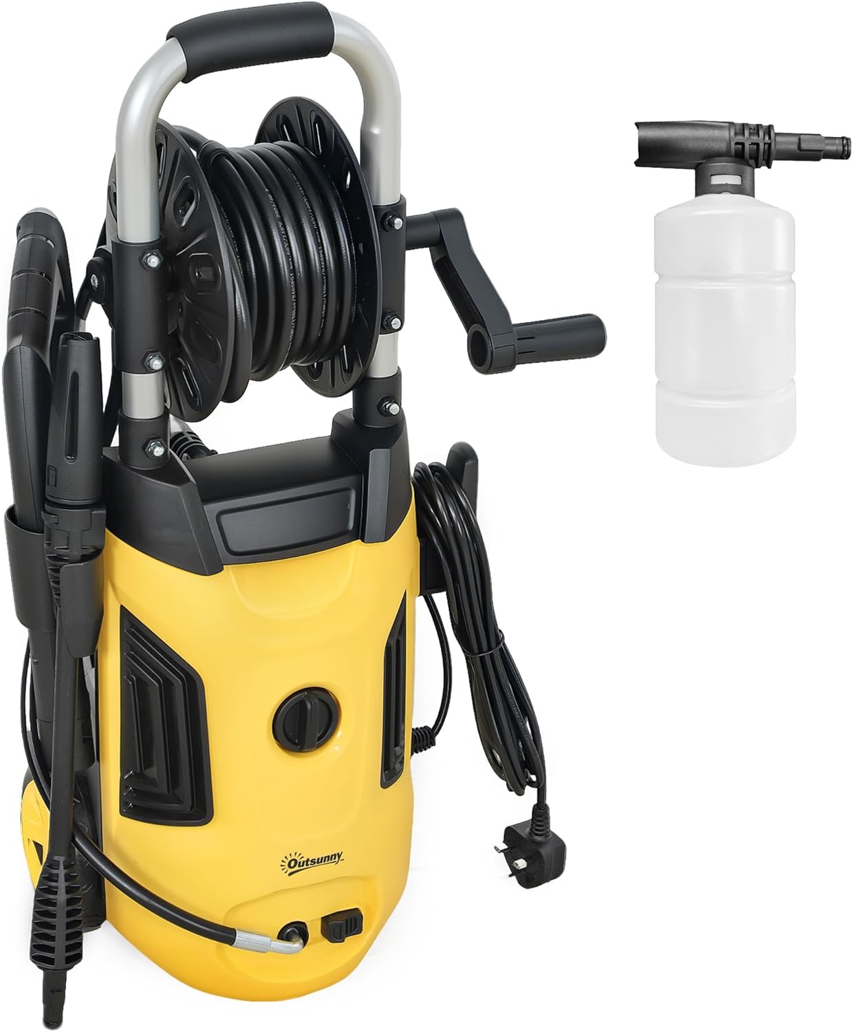 Outsunny 1800W High Pressure Washer, 150 Bar Pressure, 420 L/h Flow ...