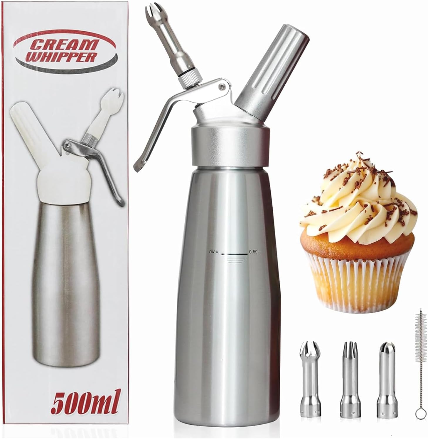 Amazon.com: chanseens Professional Whipped Cream Dispenser, Durable ...
