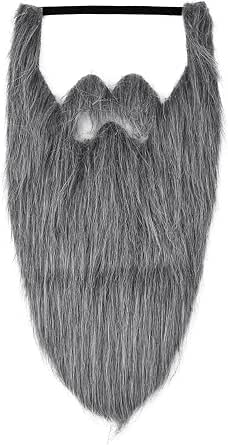 Amazon.com: Tnoeuz Gray Beard Fake Mustache Fake Beard Funny Adult ...