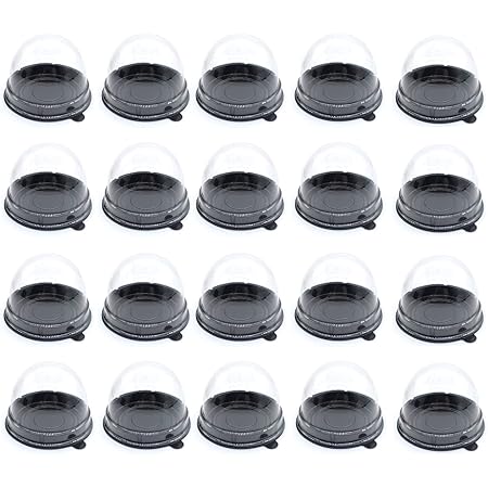 Amazon.com: 50 Pack 2 Inch Clear plastic mini cake box muffins box ...
