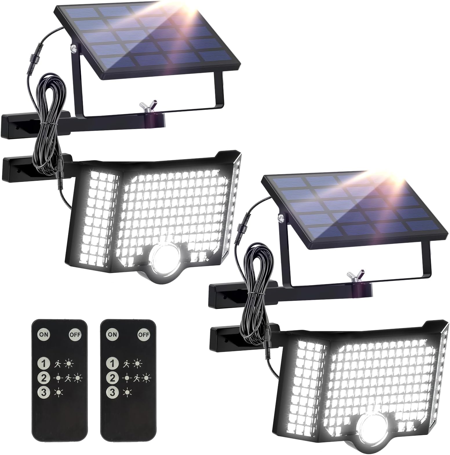 Sunklly Solar Lights Outdoor Motion Sensor with Remote Control,Solar ...