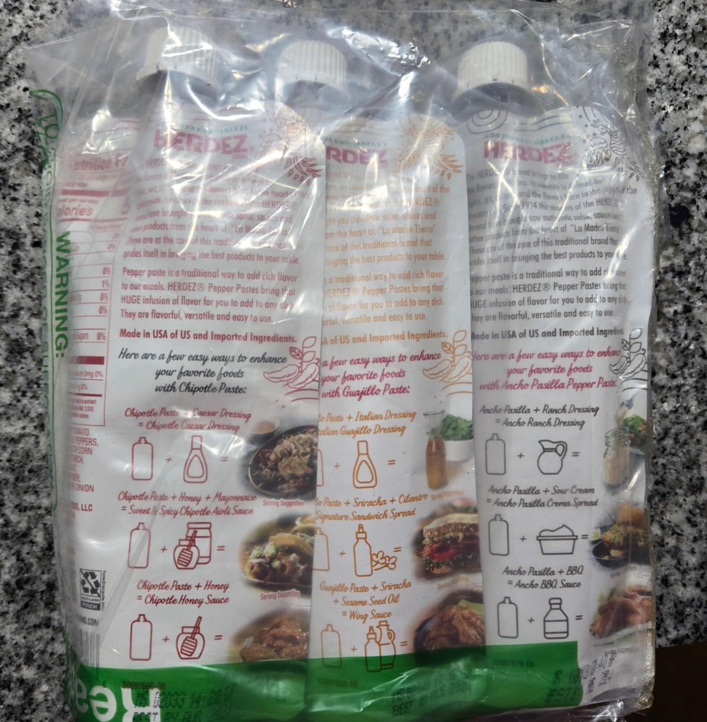 Amazon.com : HERDEZ Pepper Paste Trio – Chipotle (Hot), Guajillo ...