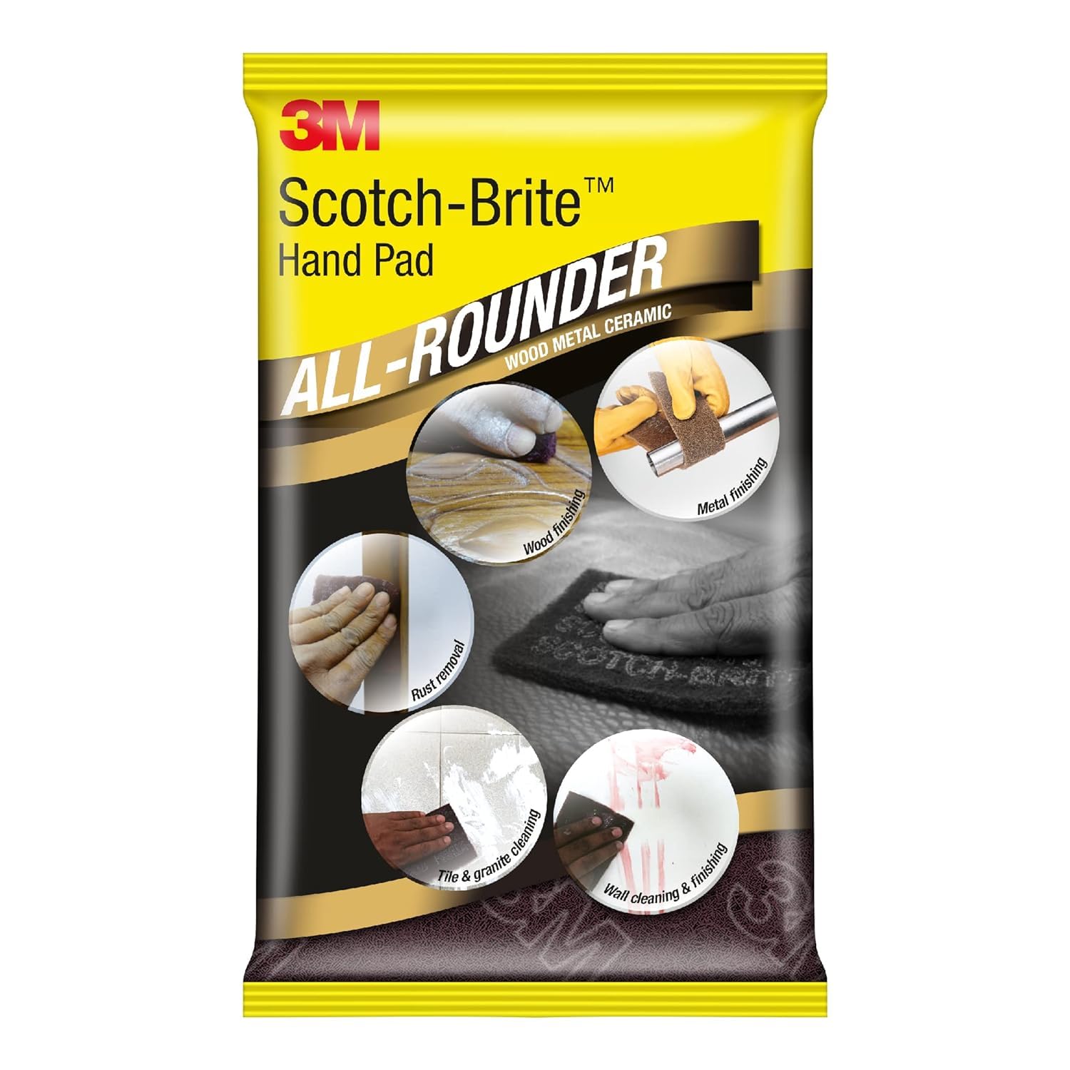 Patel Enterprise 3M Scotch Brite All Rounder Hand Pad, 9"x6", Pack of 5 ...