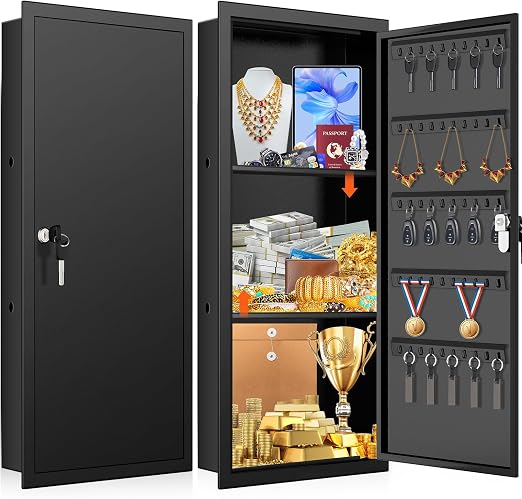 31.5" Tall Wall Safes Between the Studs with 2 Removable Shelf ...