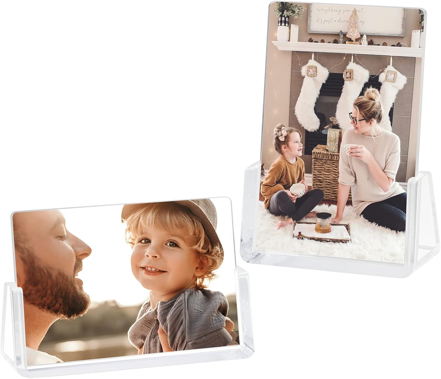 Amazon.com - Boxalls 2 Pack Picture Frames 4x6 with Clear Base Stand ...