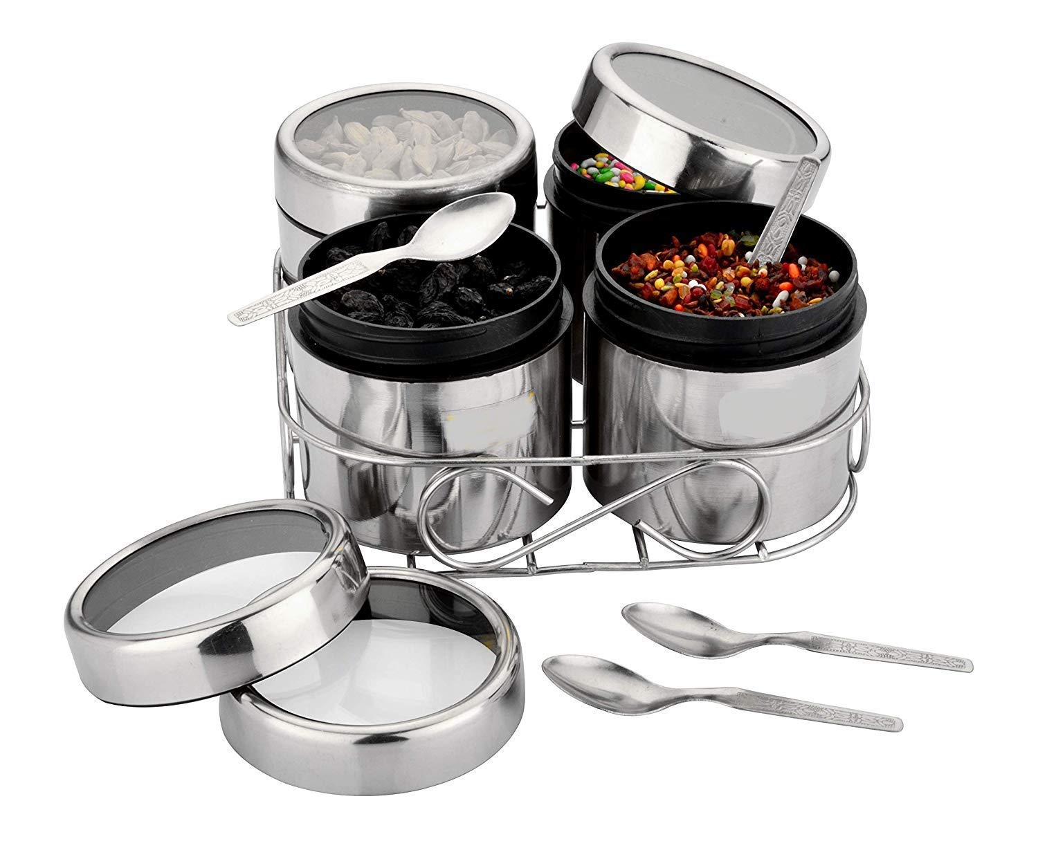 Buy SQUICKLE Stainless Steel Dry Fruits Container/Spice Box/Masala ...