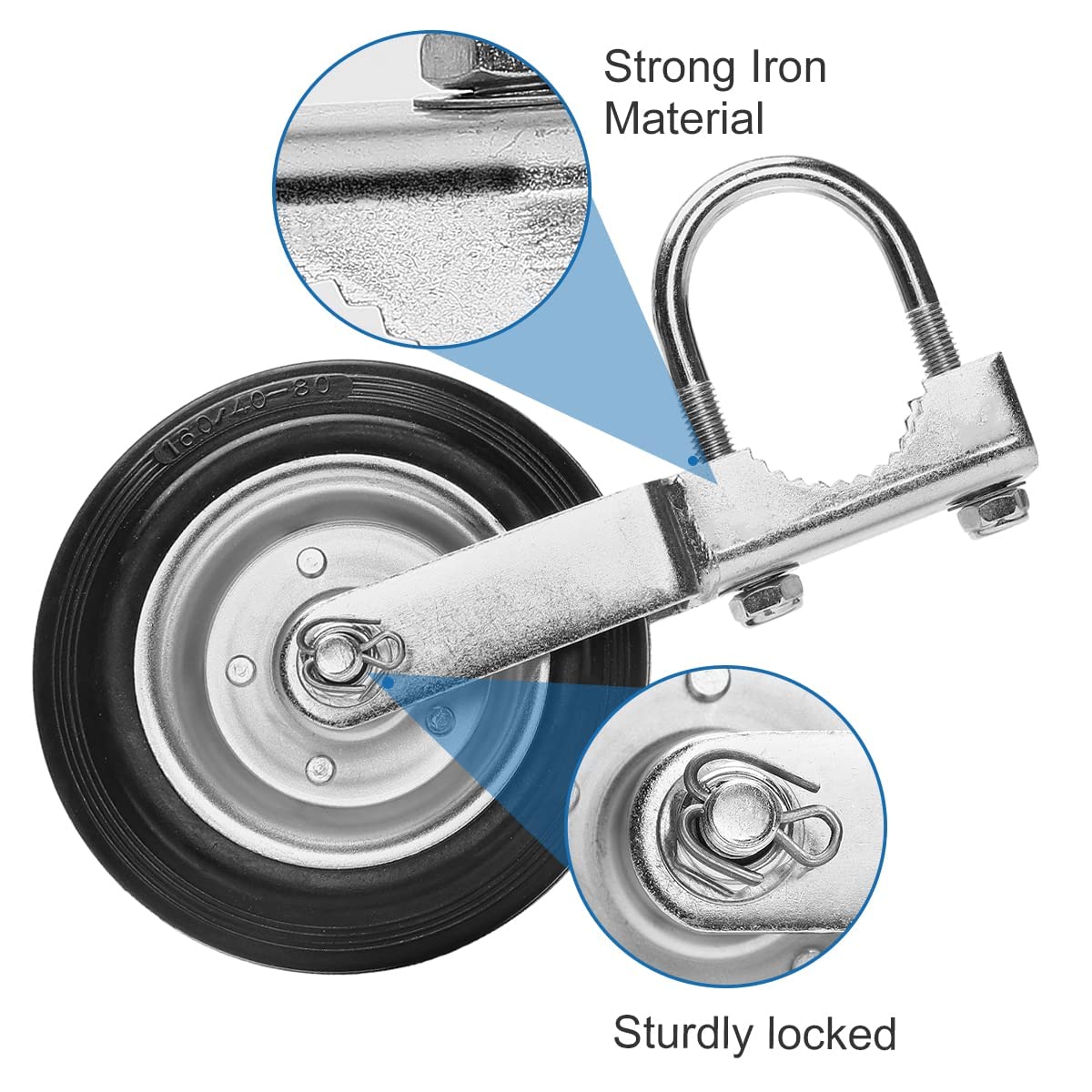 Bailoo 2 Pack Gate Wheel Supporting Swing Gate with 1-3/8" Thru 2-1/8 ...