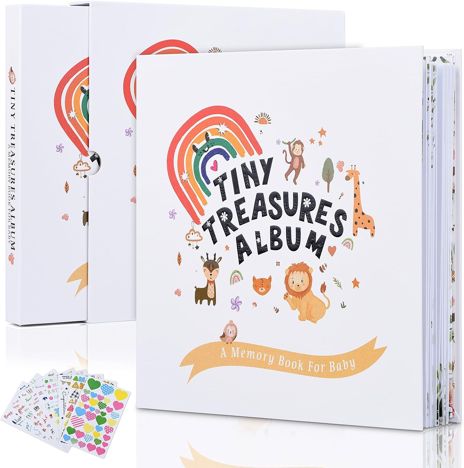 Amazon.com: Baby Memory Book - Tiny Treasurse Album, 248 Pages Color ...