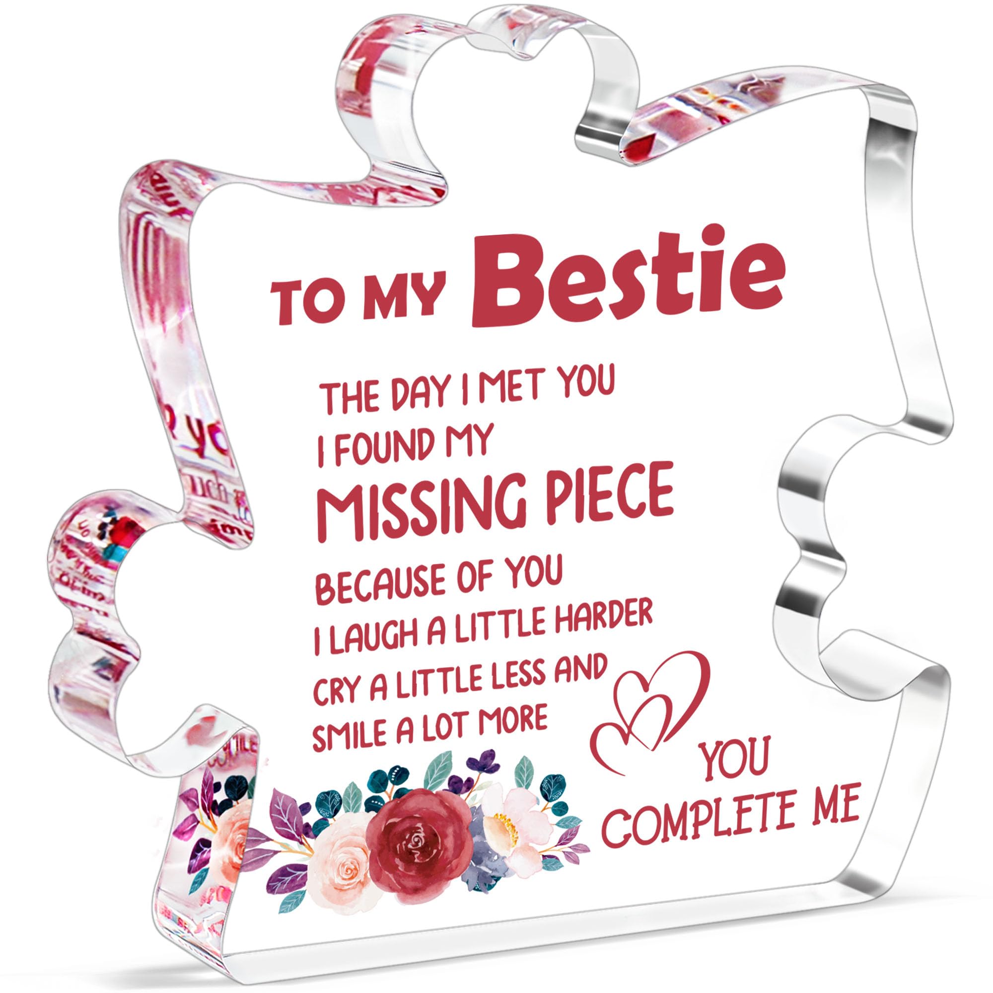 Amazon.com: Bestie Acrylic Plaque Christmas Gifts for Best Friend Women ...
