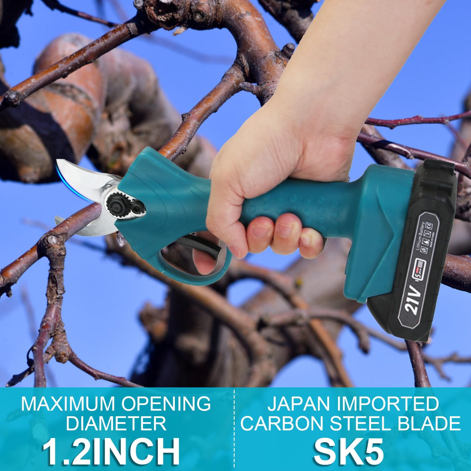 Snapklik.com : 4-in-1 Brushless Pole Pruning Shear, Electric Pruning Shears & Mini Chainsaw