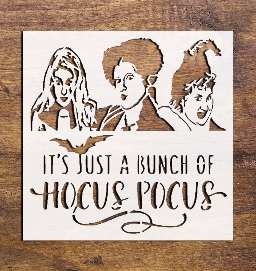 Amazon.com : Halloween Witches Quote Stencil – Reusable 3-Witch ...