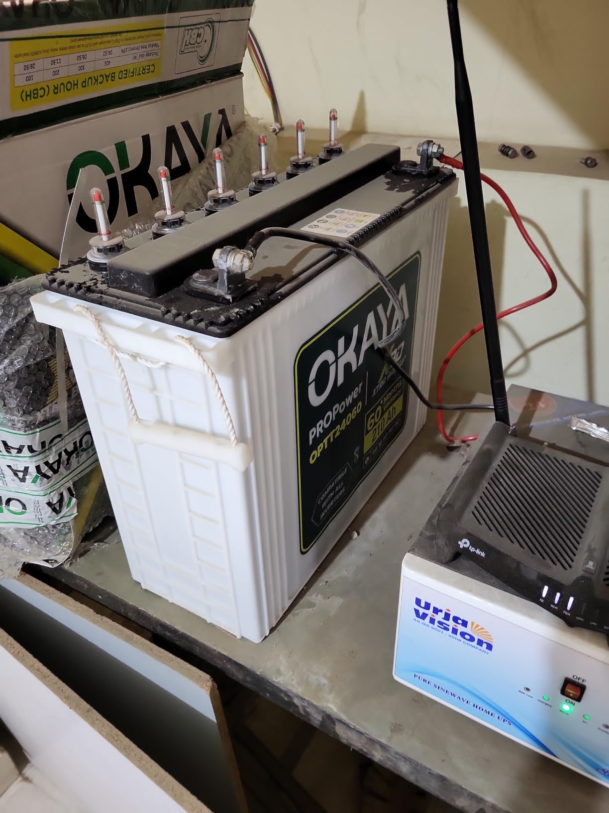 OKAYA PRO Power OPTT24060 210Ah Tall Tubular Inverter Battery for Home ...