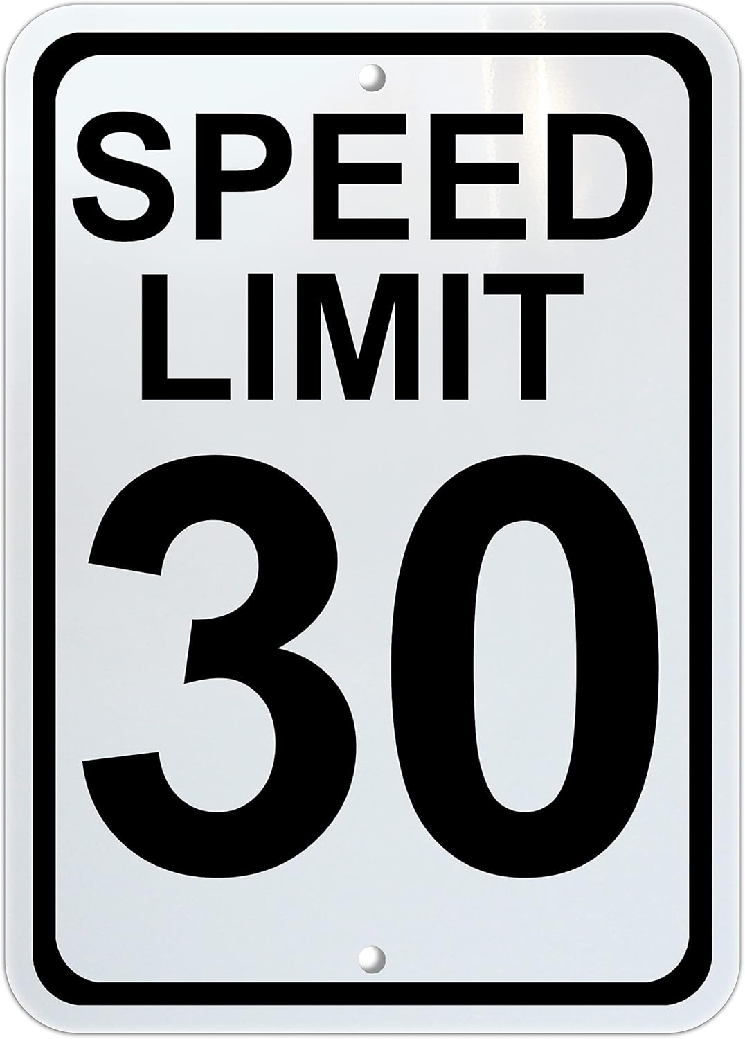 Amazon.com: Speed Limit 30 Sign, Rust Free Aluminum, Waterproof, Easy ...