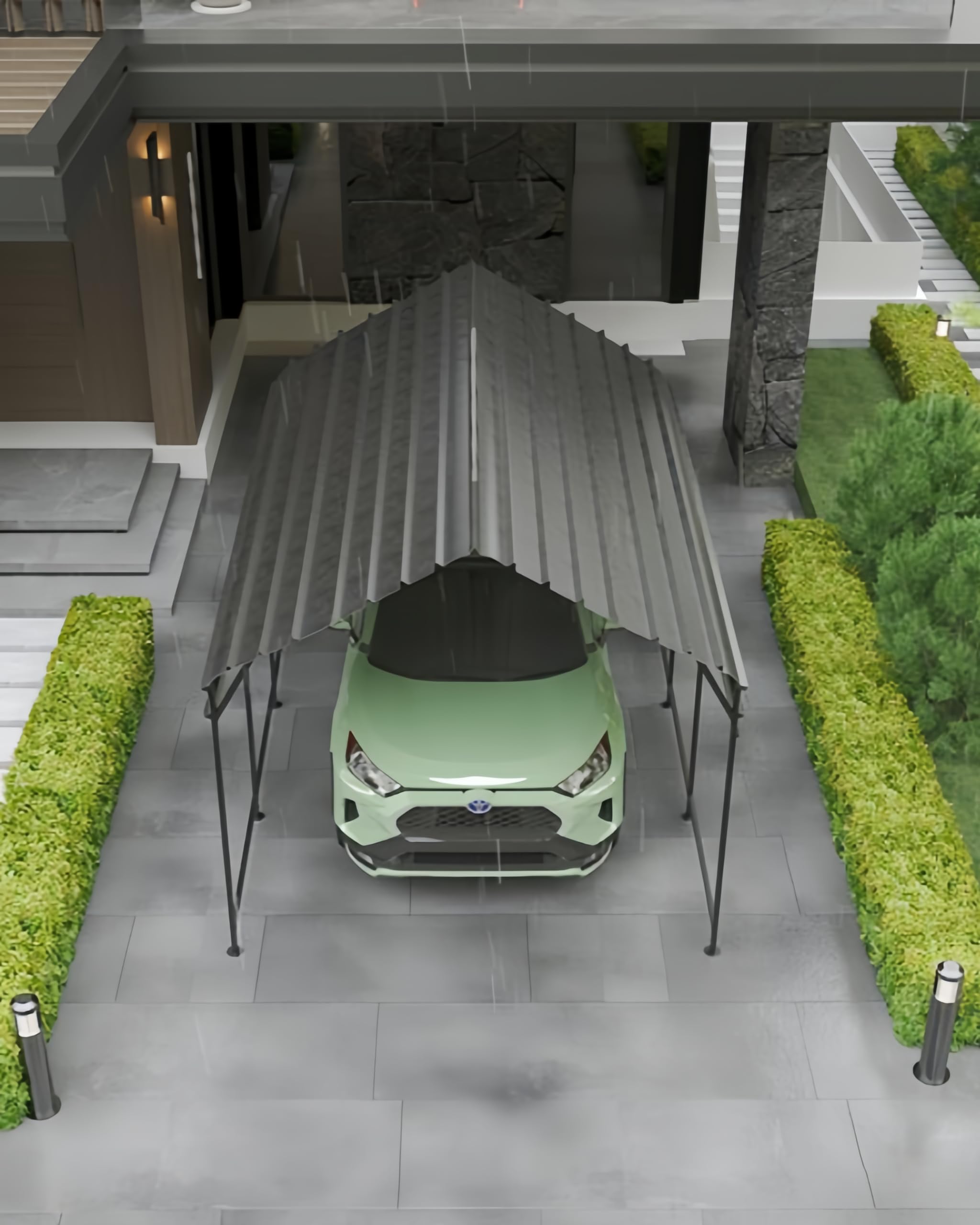 Snapklik.com : KYBOLT 10x 16 Metal Carport, Outdoor Heavy Duty Garage