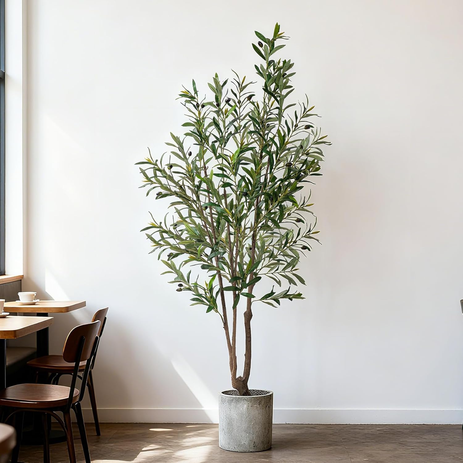 Amazon.com: Bailikang 5FT Artificial Olive Tree Artificial Olive Plants ...