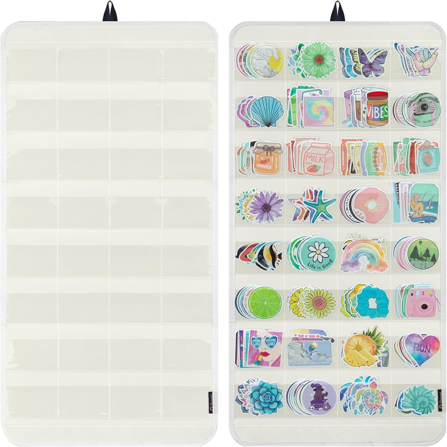 Amazon.com: Portable Hanging Sticker Display Organizer – 32 Clear ...