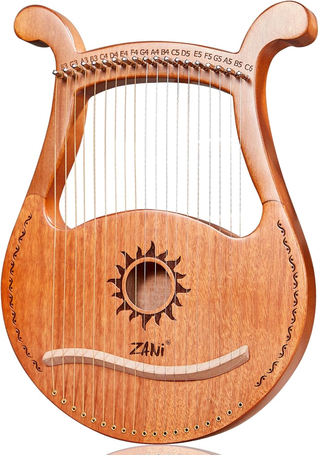TienClef Lyre Harp - Ancient Greece Style Box Type with 19 Strings in ...