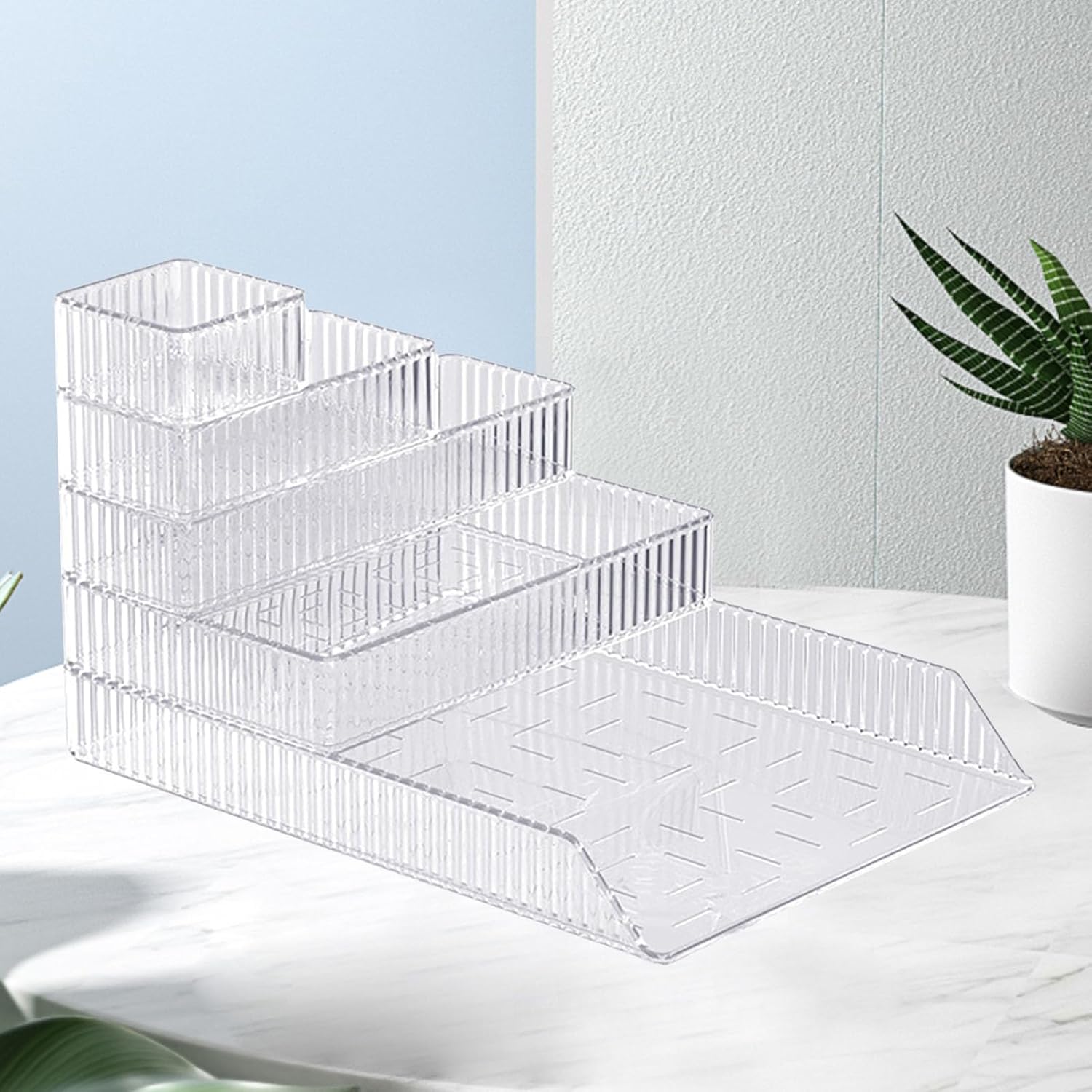 Amazon.com : Intoipush Clear Drawers Storage Box Set - 6 Drawers Desk ...