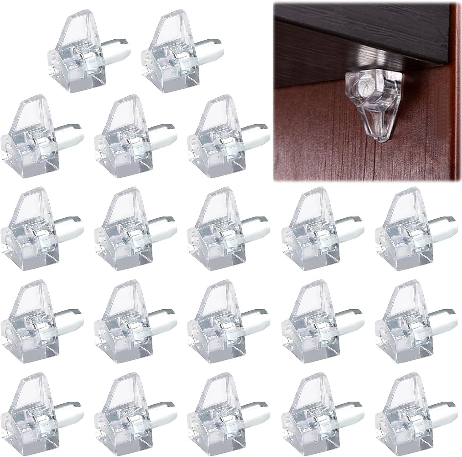 Shelf Support Pegs, 20Pcs Cupboard Shelf Pegs Wardrobe Shelf Pins ...