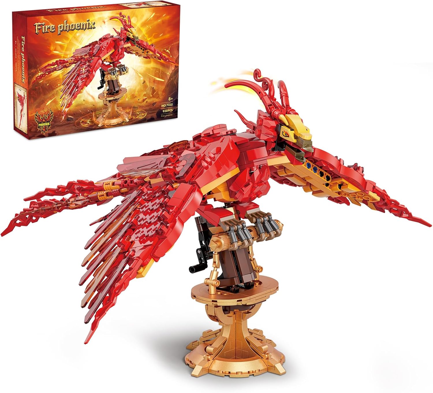 YEECHAO Harry Fire Phoenix Building Set, Magic Potter Phoenix ...