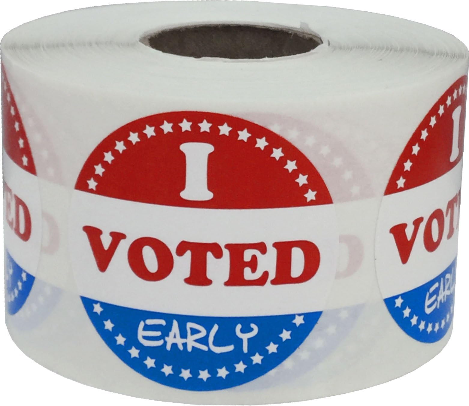 Amazon.com : I Voted Early Stickers, 1.5" Inch Round, 500 Adhesive ...