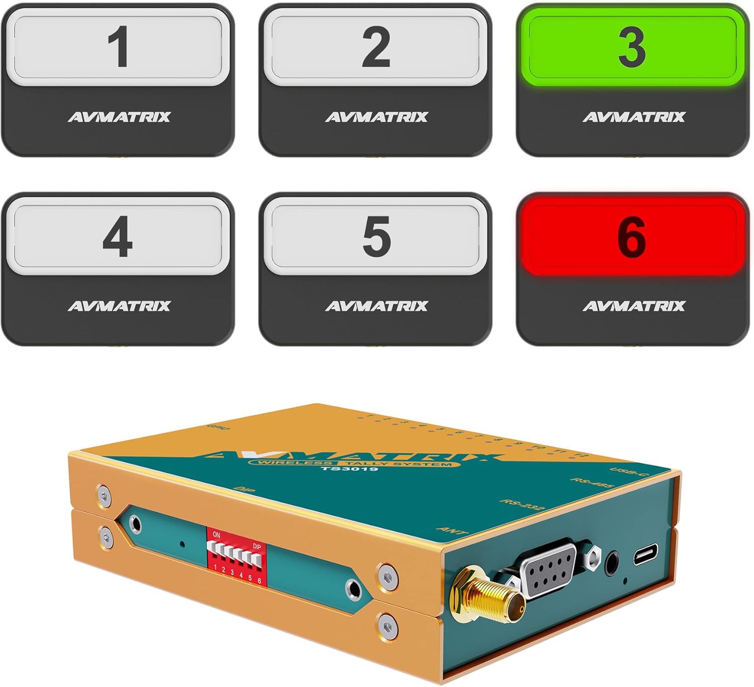 Amazon.com : AVMATRIX TS3019-6 200 Meter Wireless Multi-Camera Tally ...