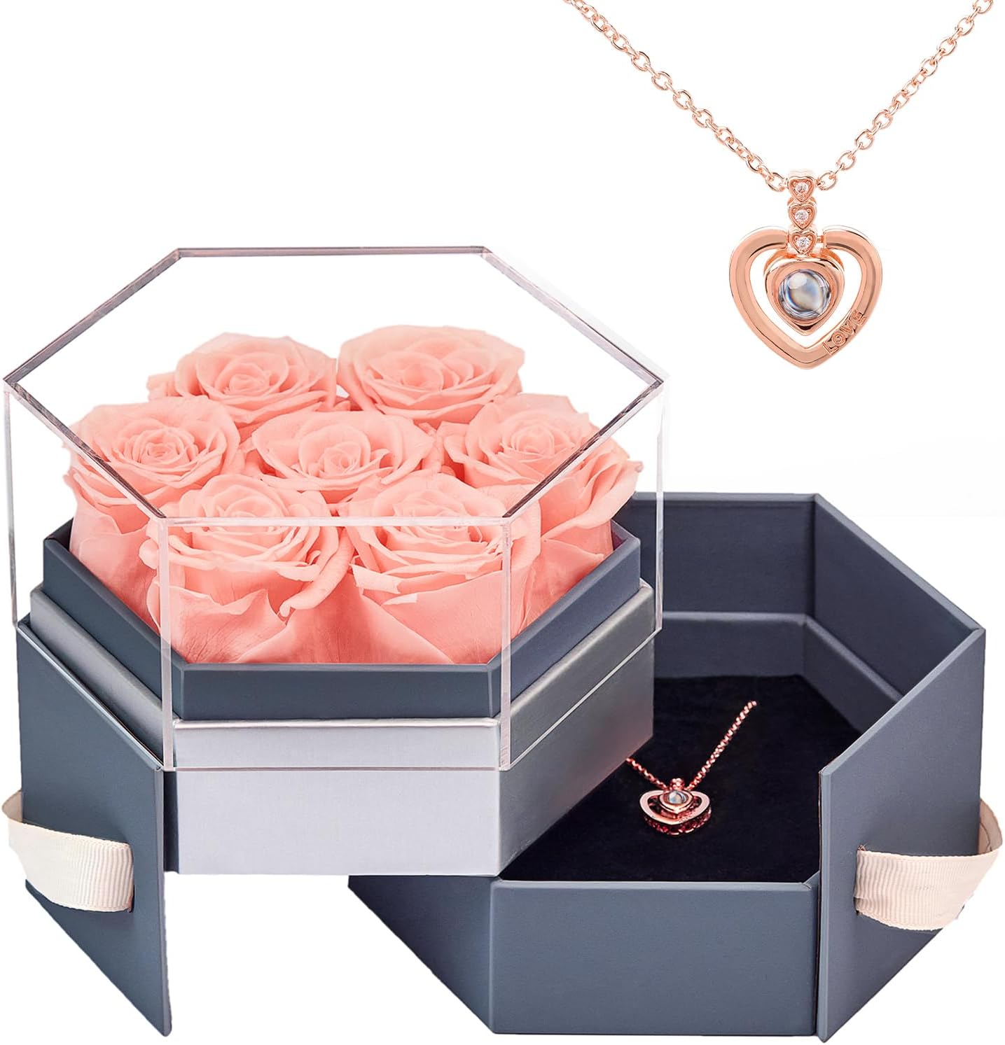 Amazon.com: Beaulasting Roses Forever Flowers 7-Piece Preserved Roses ...