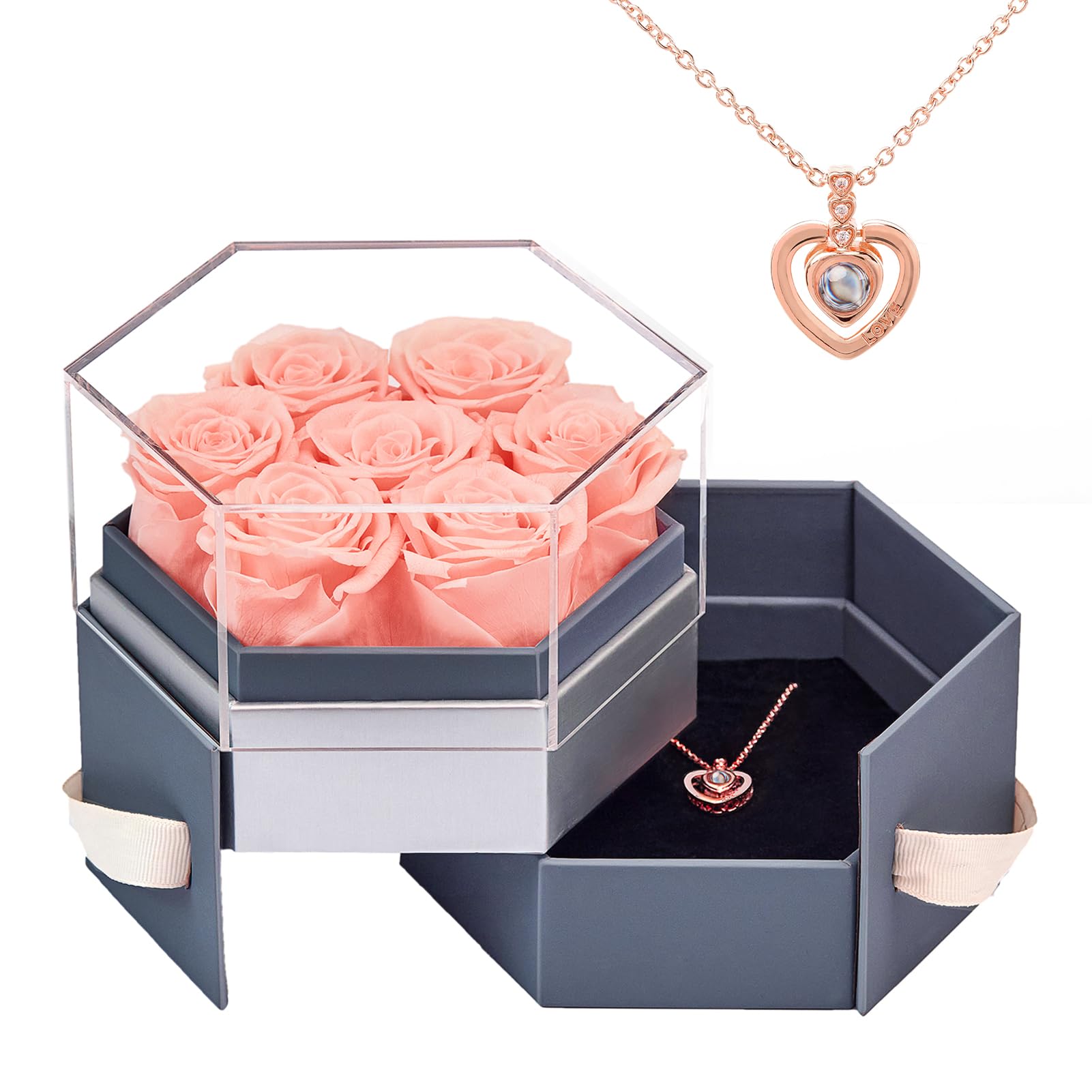 Amazon.com: Beaulasting Roses Forever Flowers 7-Piece Preserved Roses ...