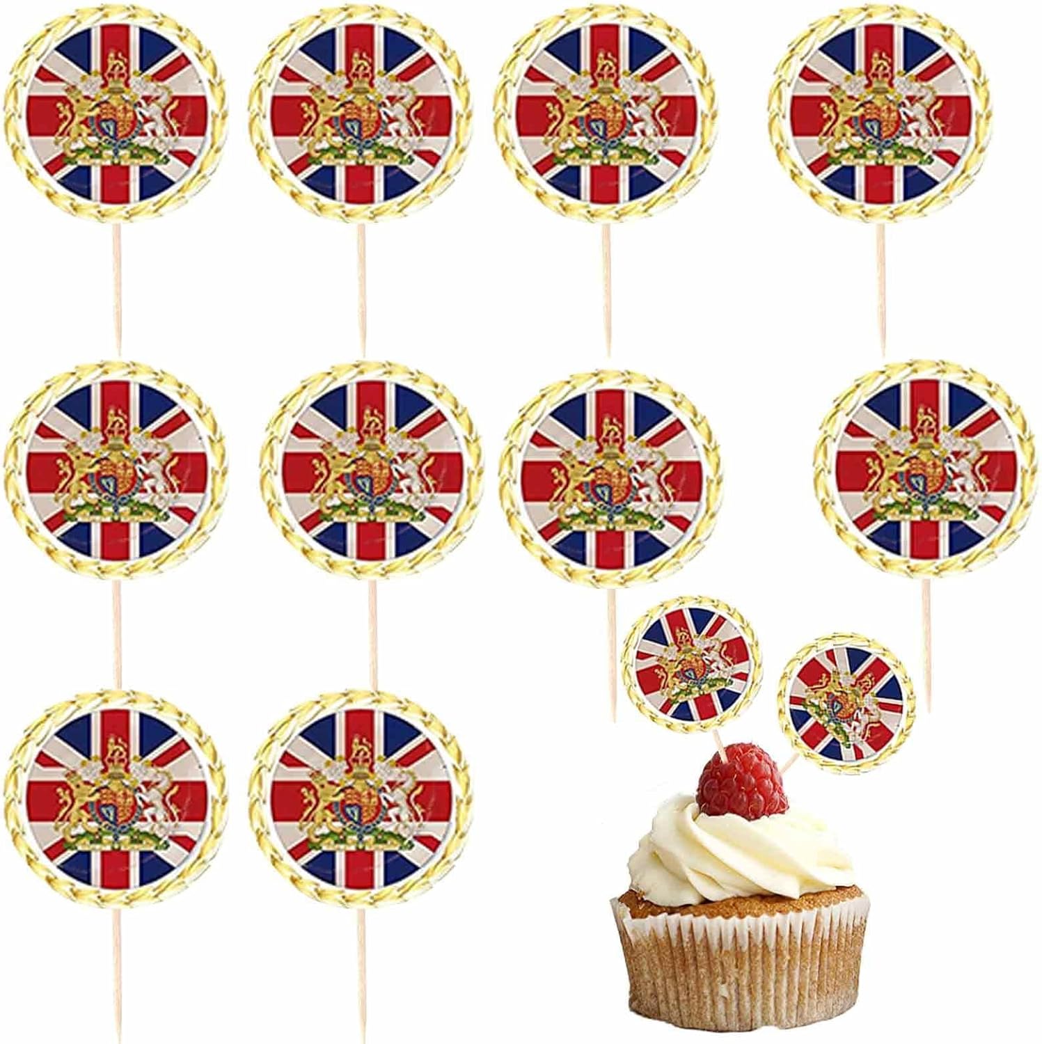 Flag Cake, King Charles Iii Coronation Theme Art Party Cake Decorations ...