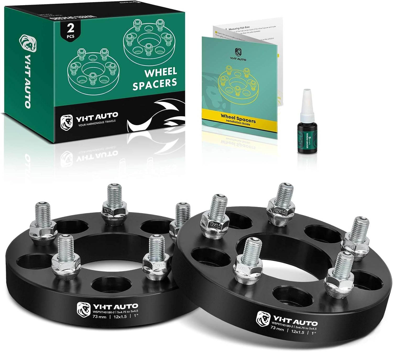YHTAUTO 5x4.75 to 5x4.5 Wheel Adapters 1 inch Compatible with Buick ...