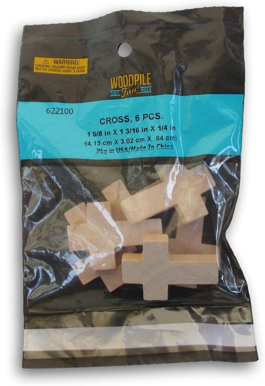 Amazon.com: Small Wood Cross Pieces for Crafts - 6 Pieces - 1 5/8 Inch ...