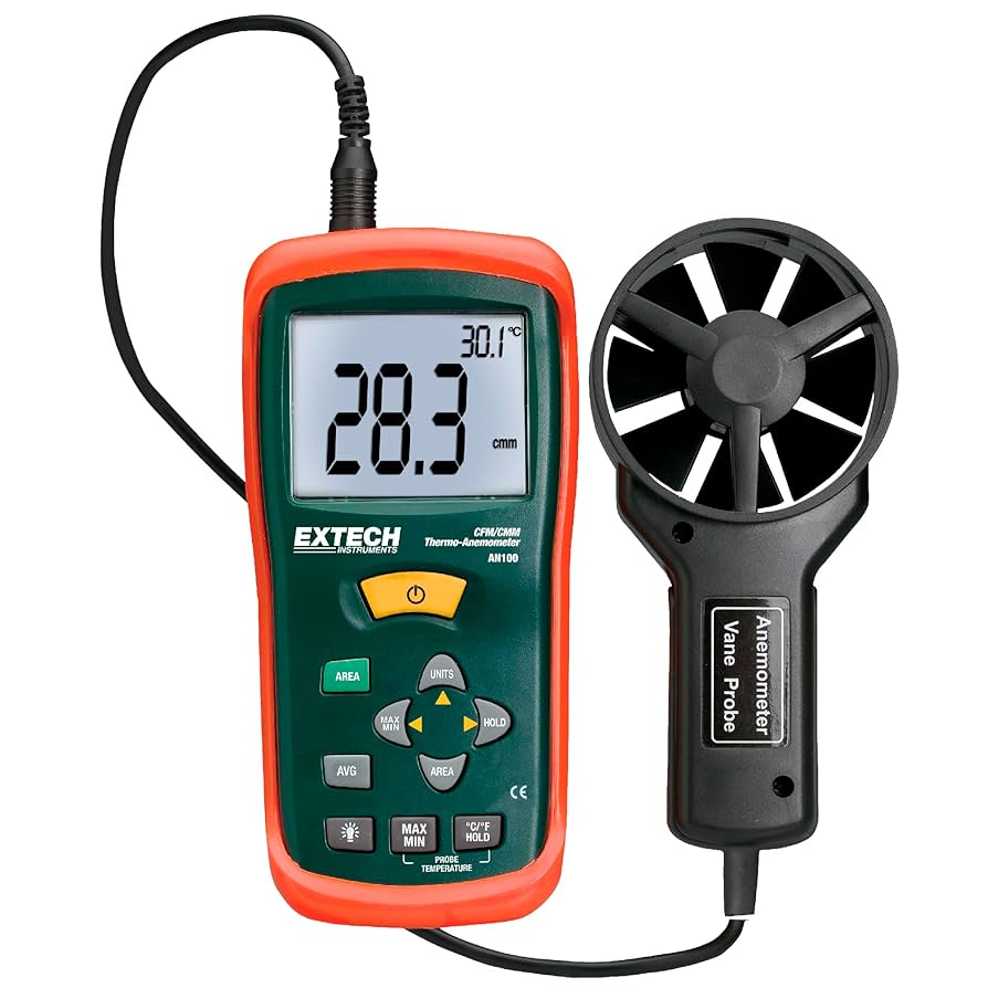 Zugluft Messgerät Extech AN100: CFM/CMM Mini Thermo-Anemometer ...