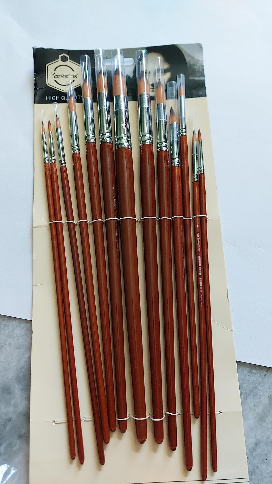 ArtBee 13 Pcs Long Handle Round Shape Artist Acrylic Painting Brushes ...