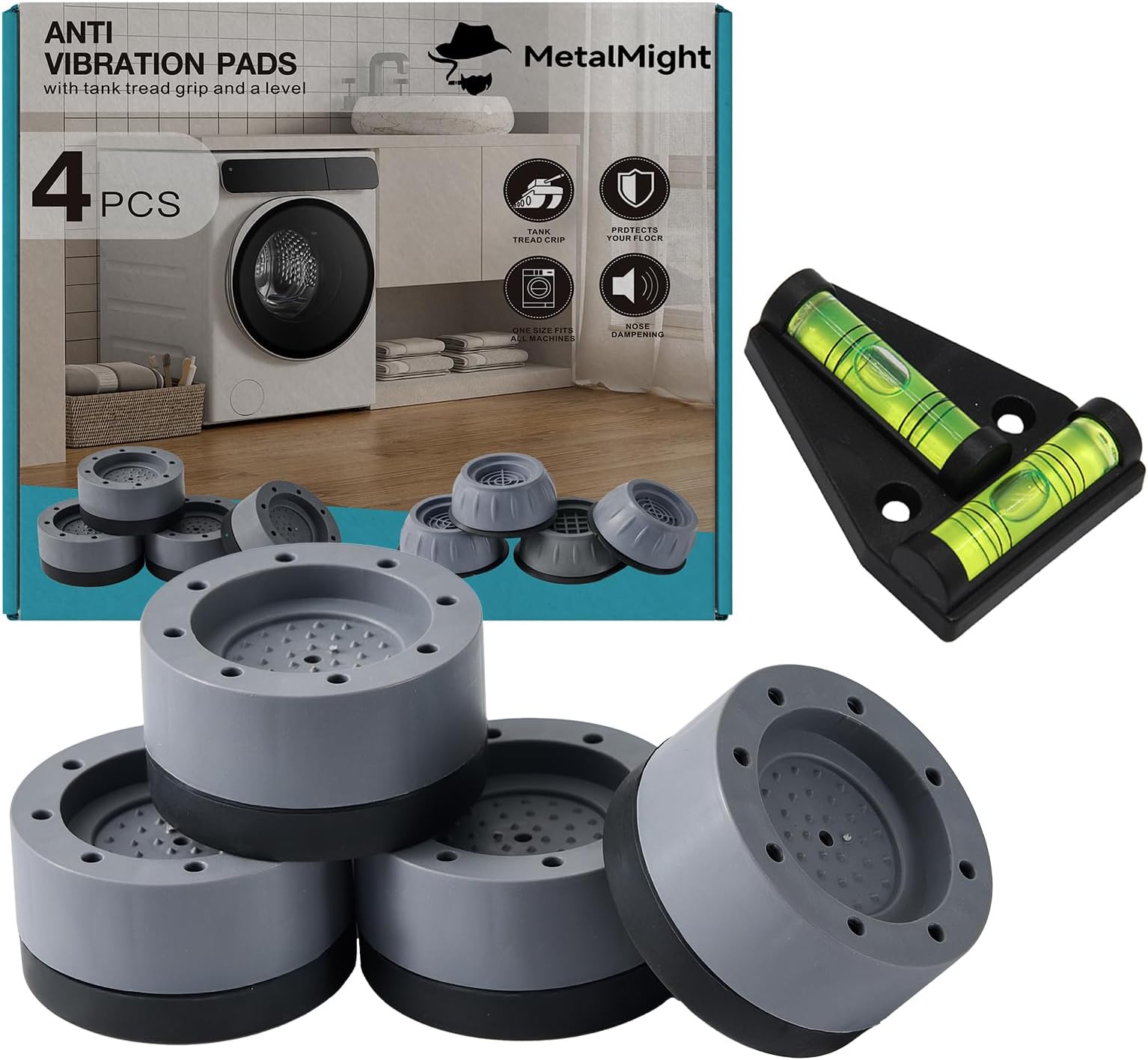 Amazon.com: 4pcs Ahviesli Anti Vibration Pads for Washing Machine ...