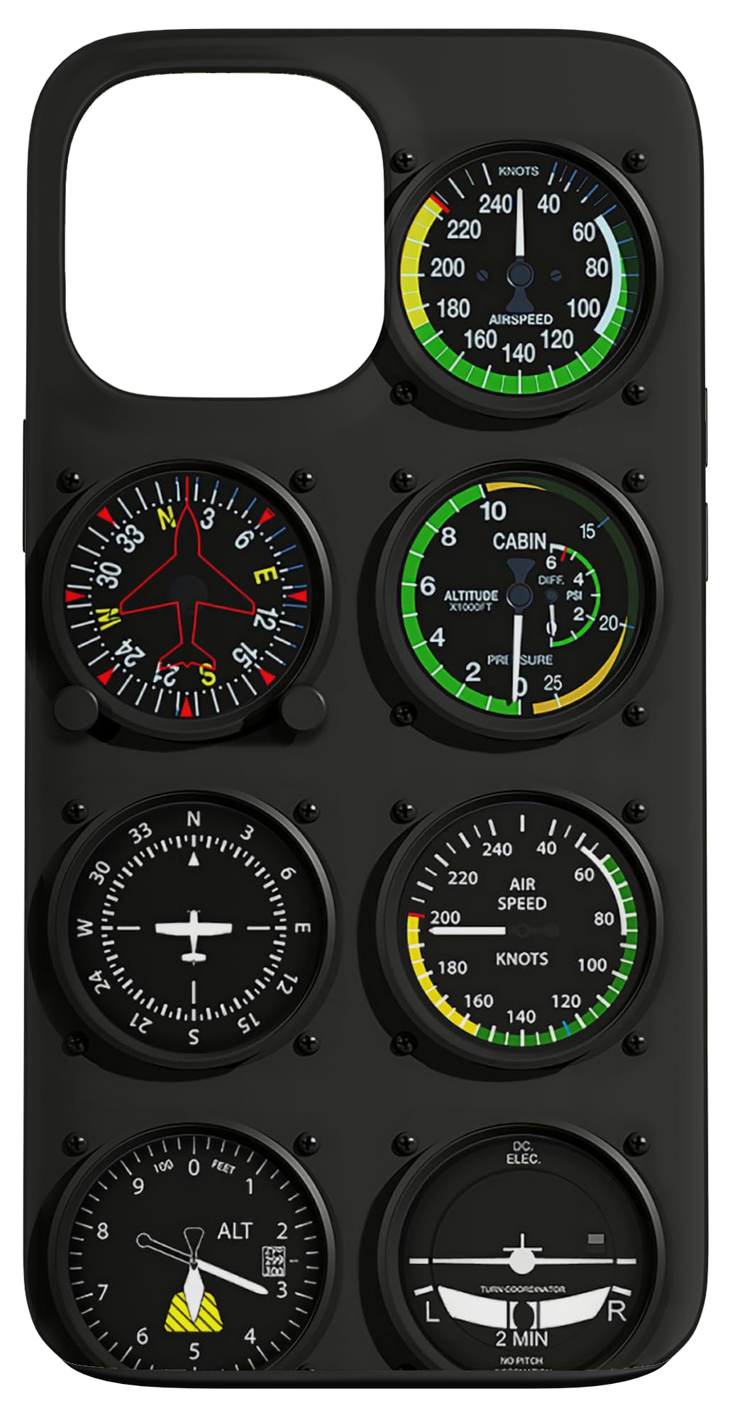 Amazon.com: iPhone 13 Pro Max Pilot Six Flight Instruments Cockpit Case ...